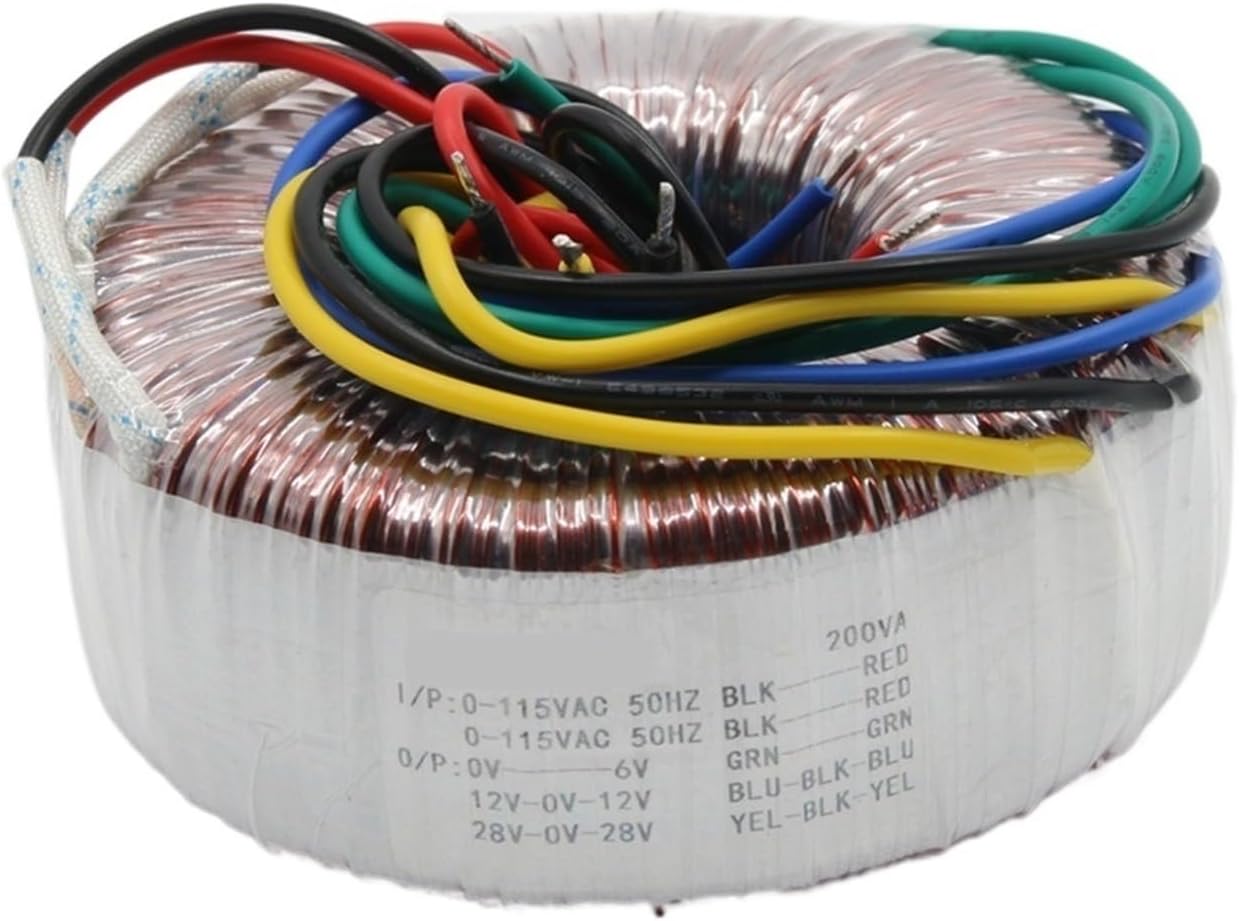 Amazon.com: SaNzia 200W Pure Copper toroidal Transformer 28V-0-28V 12V ...