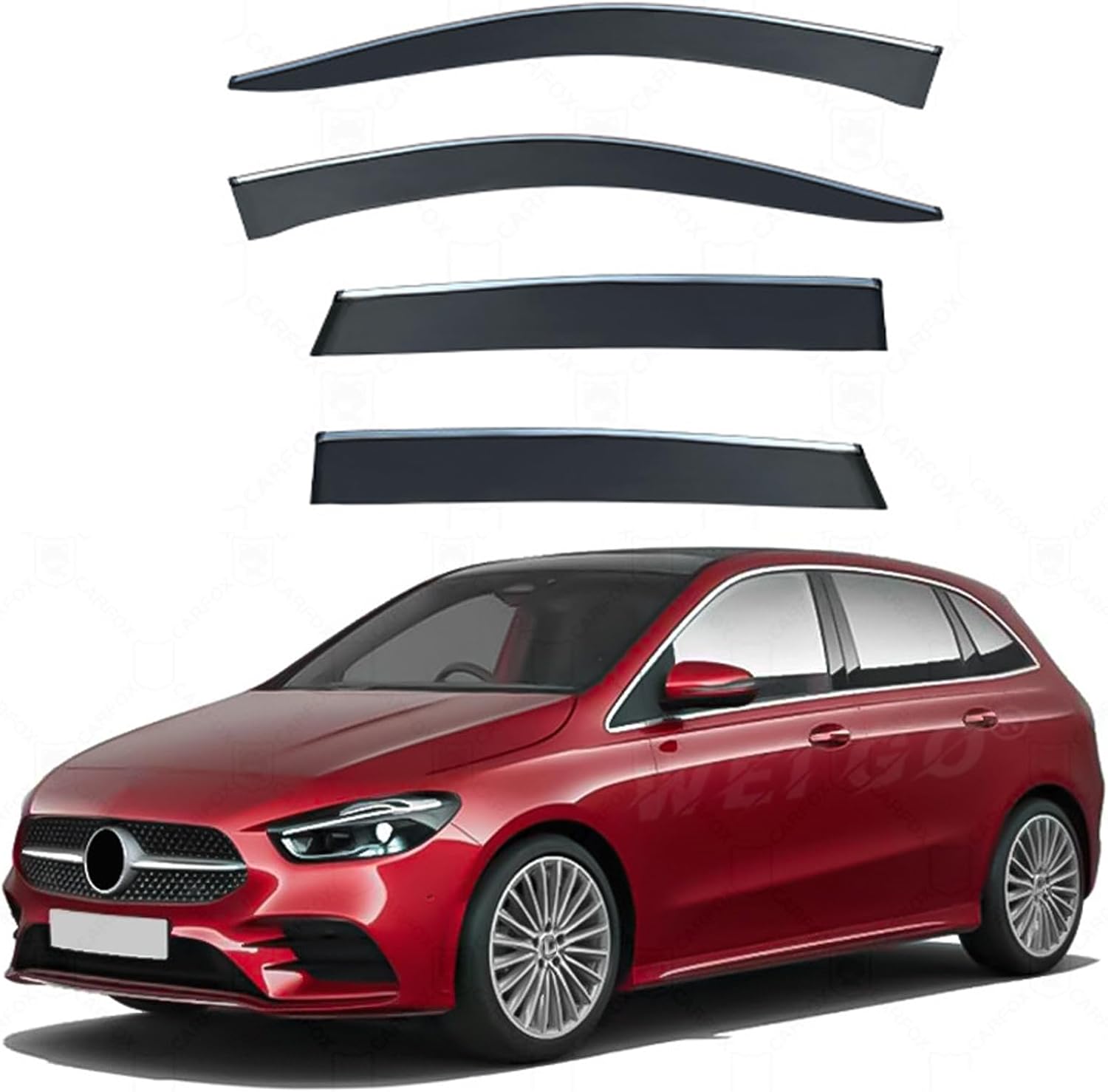 Car Wind Deflectors for Mercedes-Benz B Class MK3-W247 2020-2025, Smoke ...