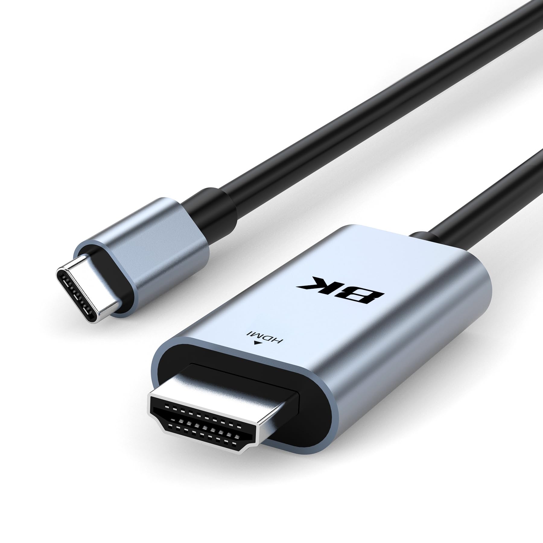 Boreguse USB C to HDMI 2.1 Cable 6.6FT/2M, 8K USB Type C to HDMI Cord ...