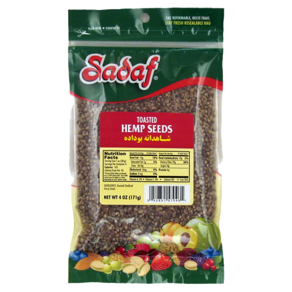 Snapklik.com : Sadaf Toasted Hemp Seeds - Whole Hemp Seeds For Cooking