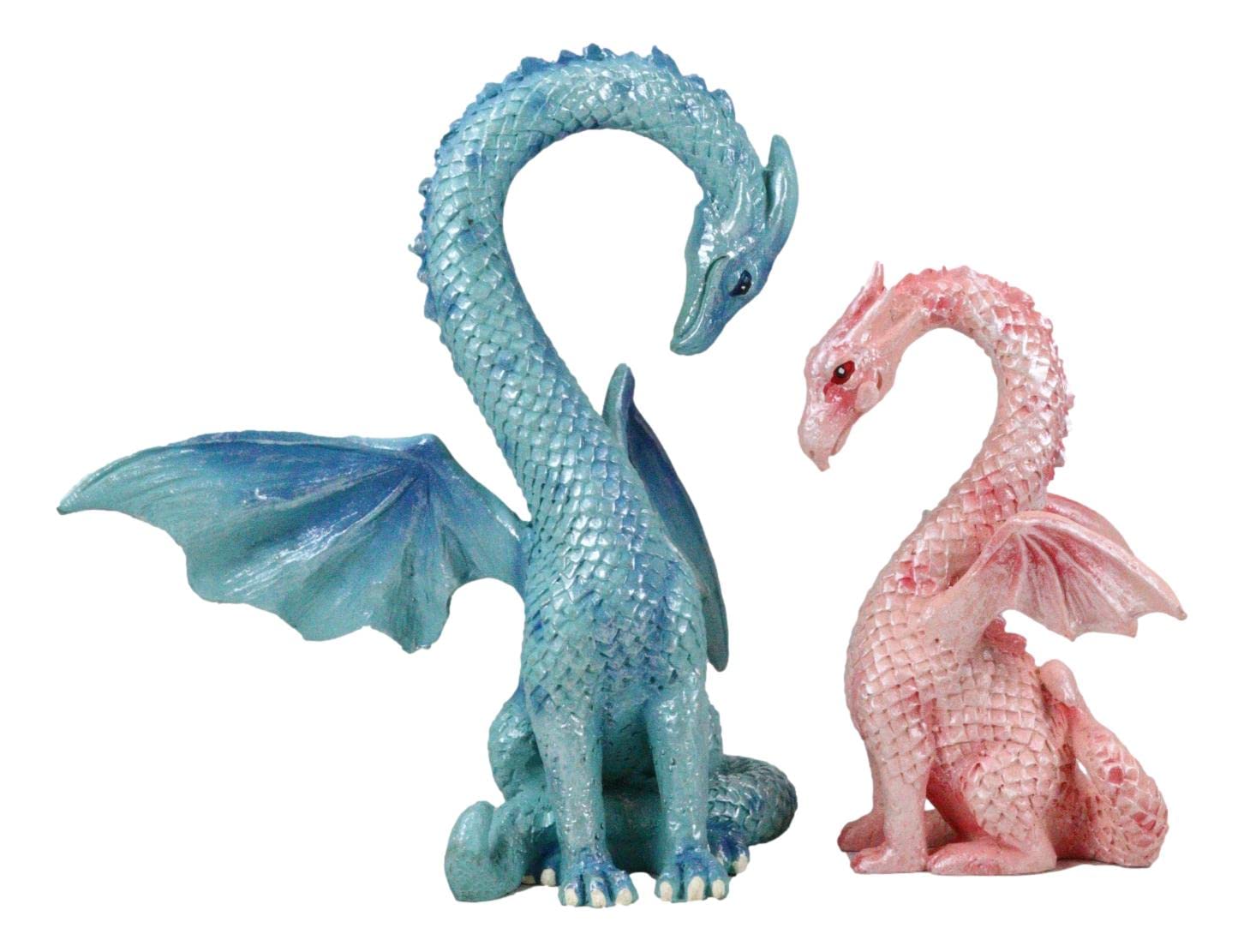 Amazon.com: Ebros Gift Valentine's Blue and Pink Cupid Love Dragon ...