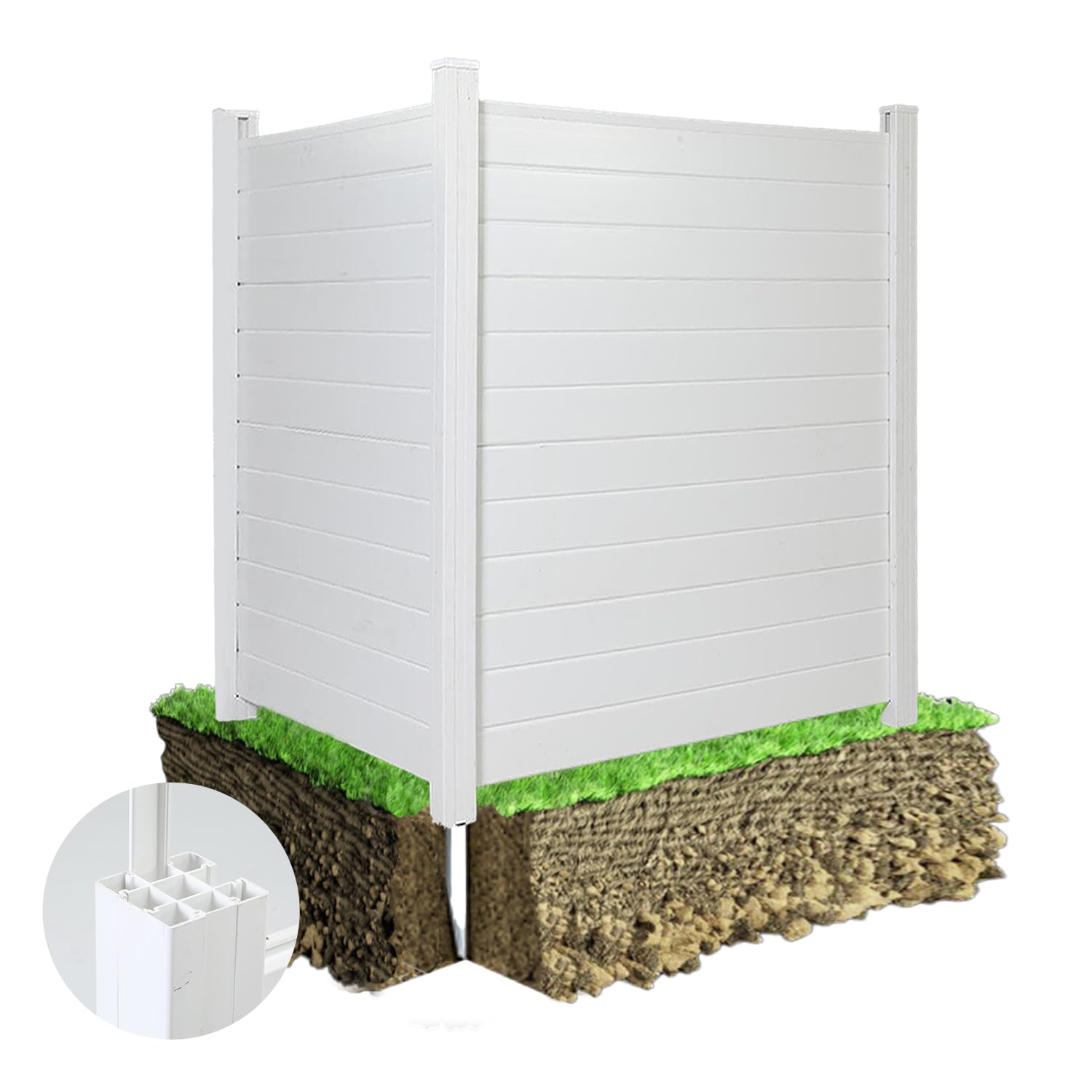 Air Conditioner Fence 50"W X 50"H Outdoor Privacy Screen, Trash Can ...