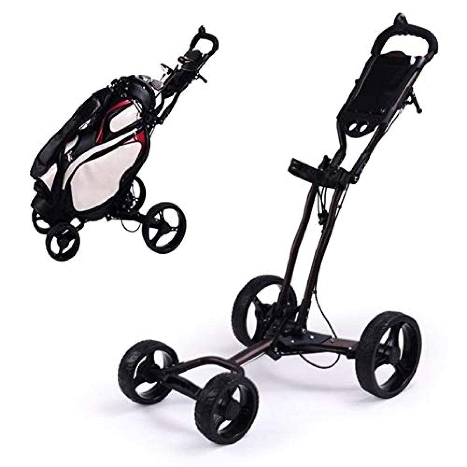 Buy Golf trolleys 4 Wheel Foldable Golf Trolley|Pull Push Golf Cart ...