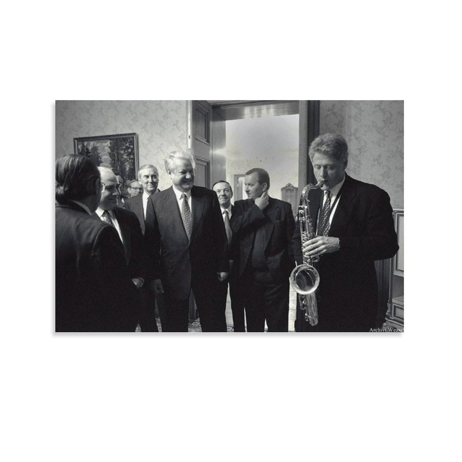 Bill Clinton Saxophone Painting