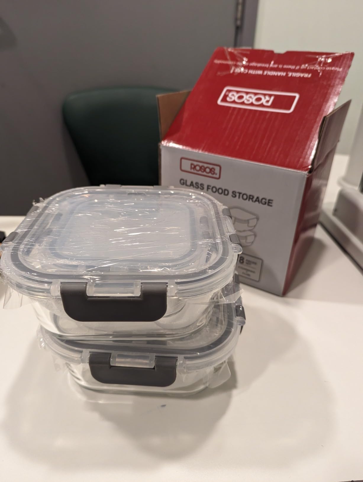 ROSOS Glass Containers with Lids, Glass Food Storage Containers with ...