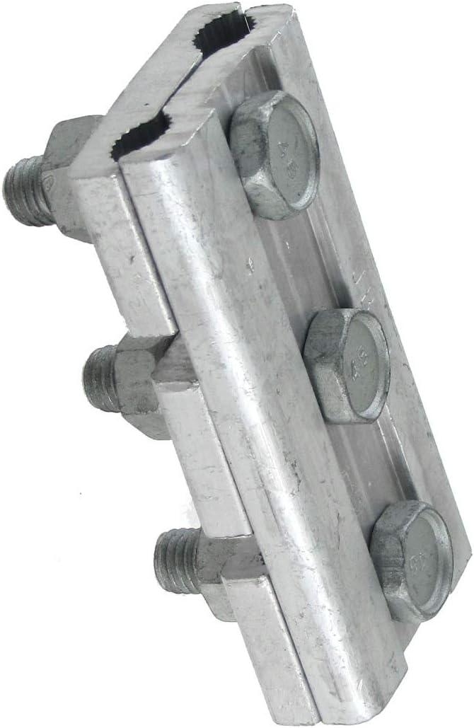 Aexit Aluminum 2 Clamps Bolts Groove Clamp Bar & Pipe Clamps Connector ...