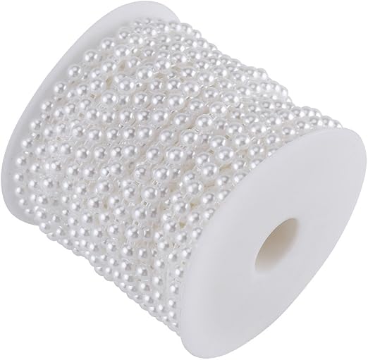 Amazon.com: 82ft Pearl Beads String, Pearl Garland Beaded Trim ...