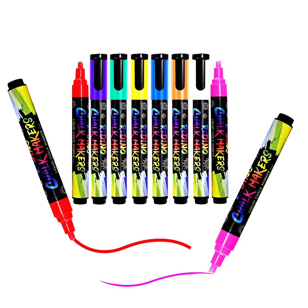Liquid Chalk Markers - Chalkboard Marker Erasable on Blackboard, Glass ...