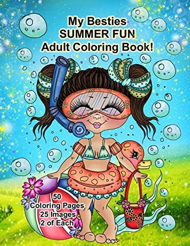 My Besties Summer FUN Adult Coloring Book: Baldy, Sherri: 9781945731785 ...