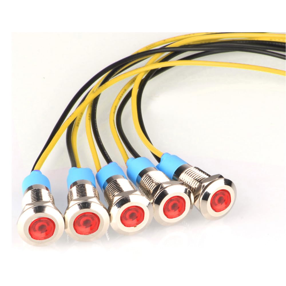 Amazon.com: Gebildet 5pcs 8mm LED Metal Indicator Light 110V-220V AC ...