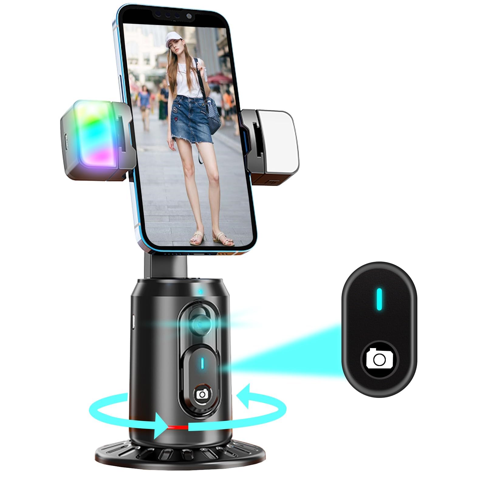 Amazon.com: Auto Face Tracking Tripod 360° Rotating Auto Tracking Phone ...