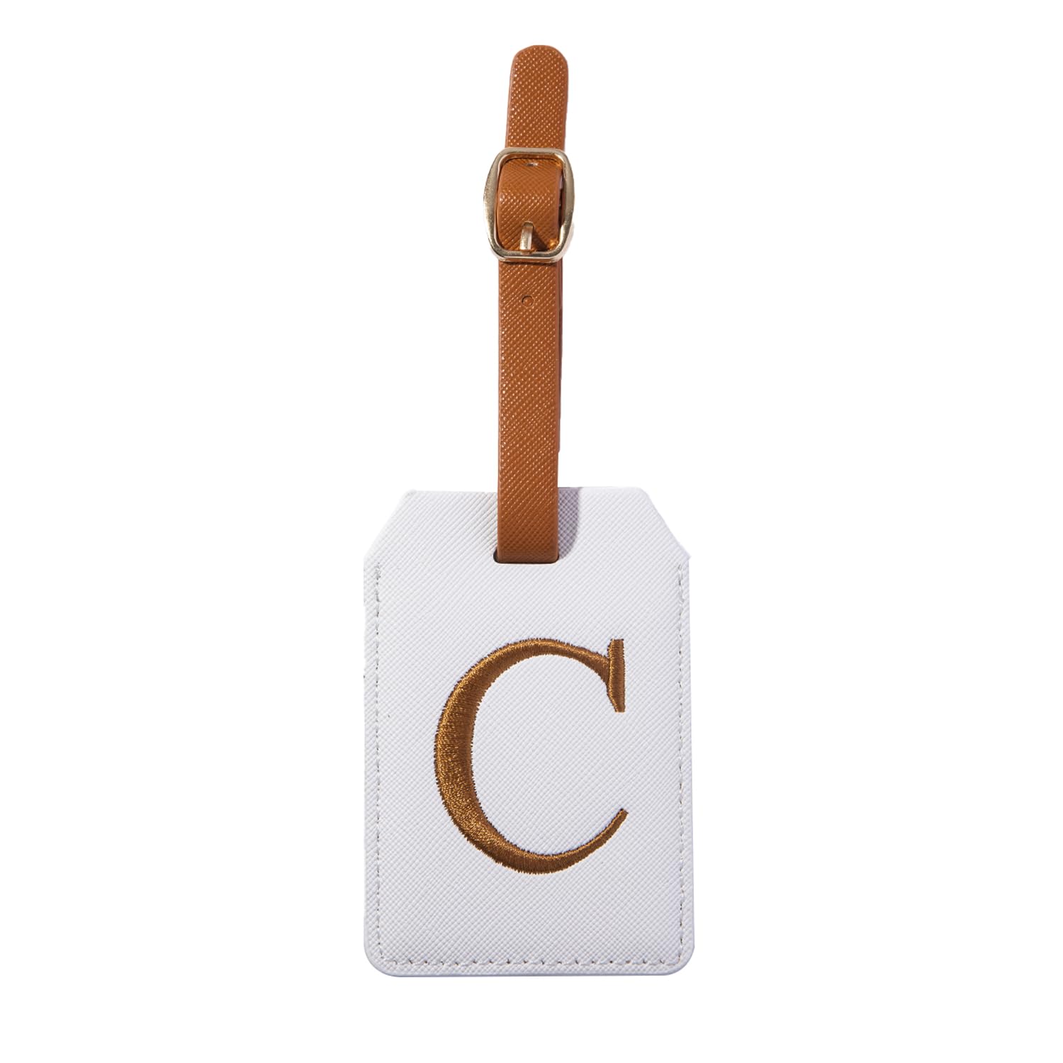 Amazon.com: Initial Luggage Tag, PU Leather Baggage Tag, Monogrammed ...