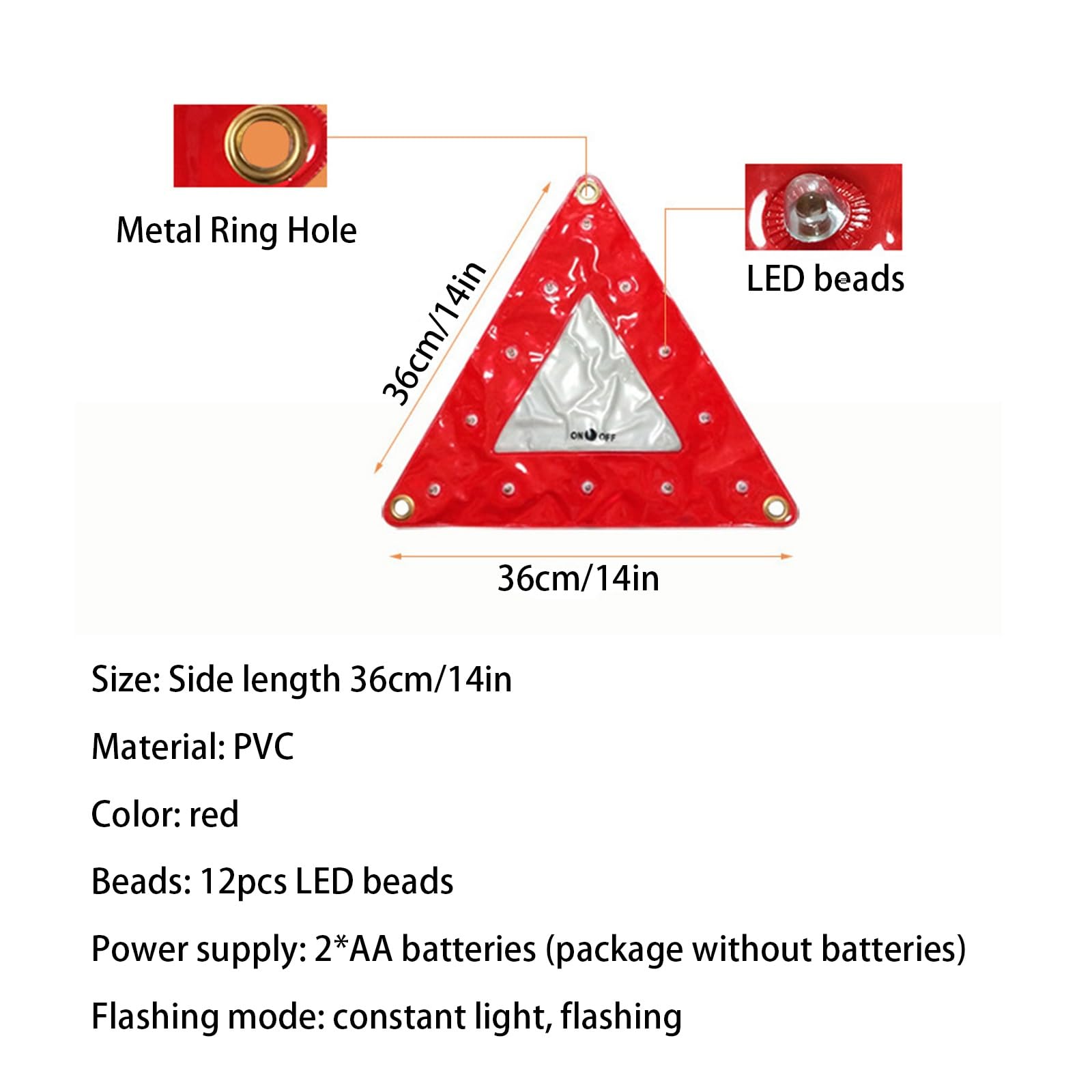 Snapklik.com : LED Guide Sign Warning Light, Collapsible Traffic Guide ...