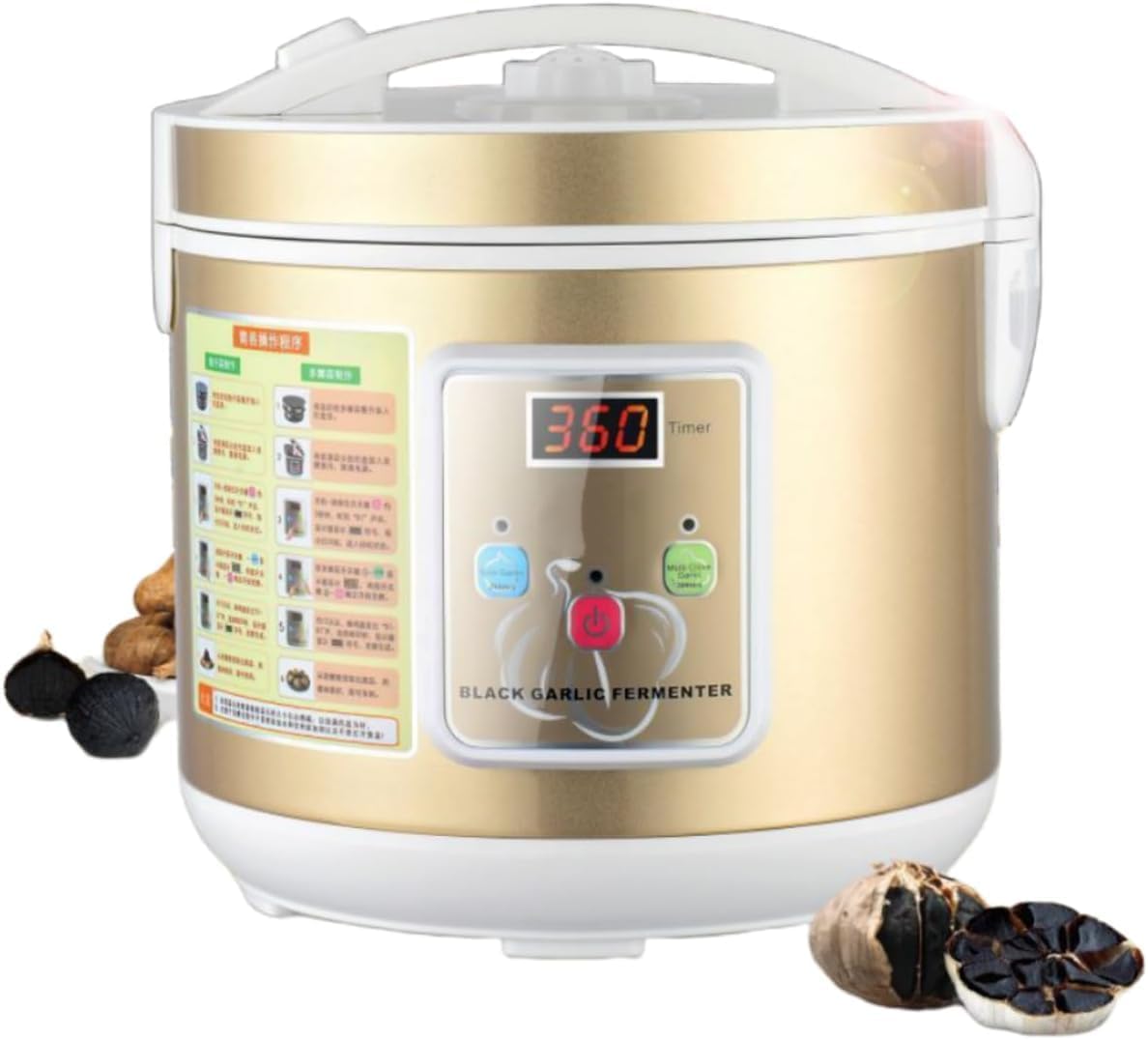 Amazon.co.jp : JOGIO黒にんにく発酵器 黒ニンニク製造器 ワンボタン自動操作 黒にんにくメーカー は均一に加熱します熟成発酵機 黒 にんにく 作り 多機能発酵機 ヨーグルト ...