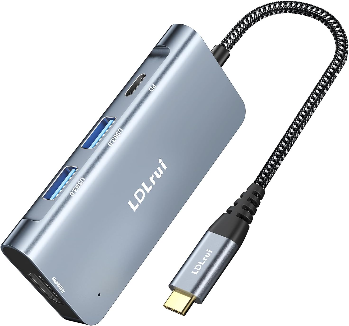 Amazon.com: LDLrui 4K@60Hz USB C to HDMI Hub, 4-in-1 Type C Multiport ...
