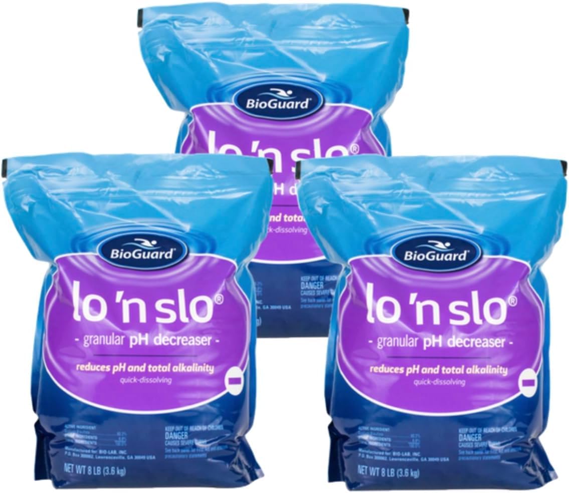 Amazon.com : BioGuard Lo 'N Slo, 8 lb, Pack of 3, Granular pH Decreaser ...