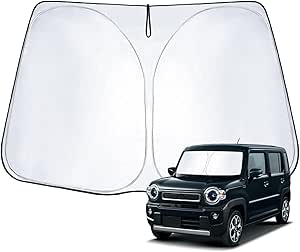 Amazon.co.jp: 【耐久力UP】ECOZEN スズキ ハスラー 2代目 サンシェード フロントガラス用 車 日除け ハスラー MR52S MR92S フロント サンシェード UV ...