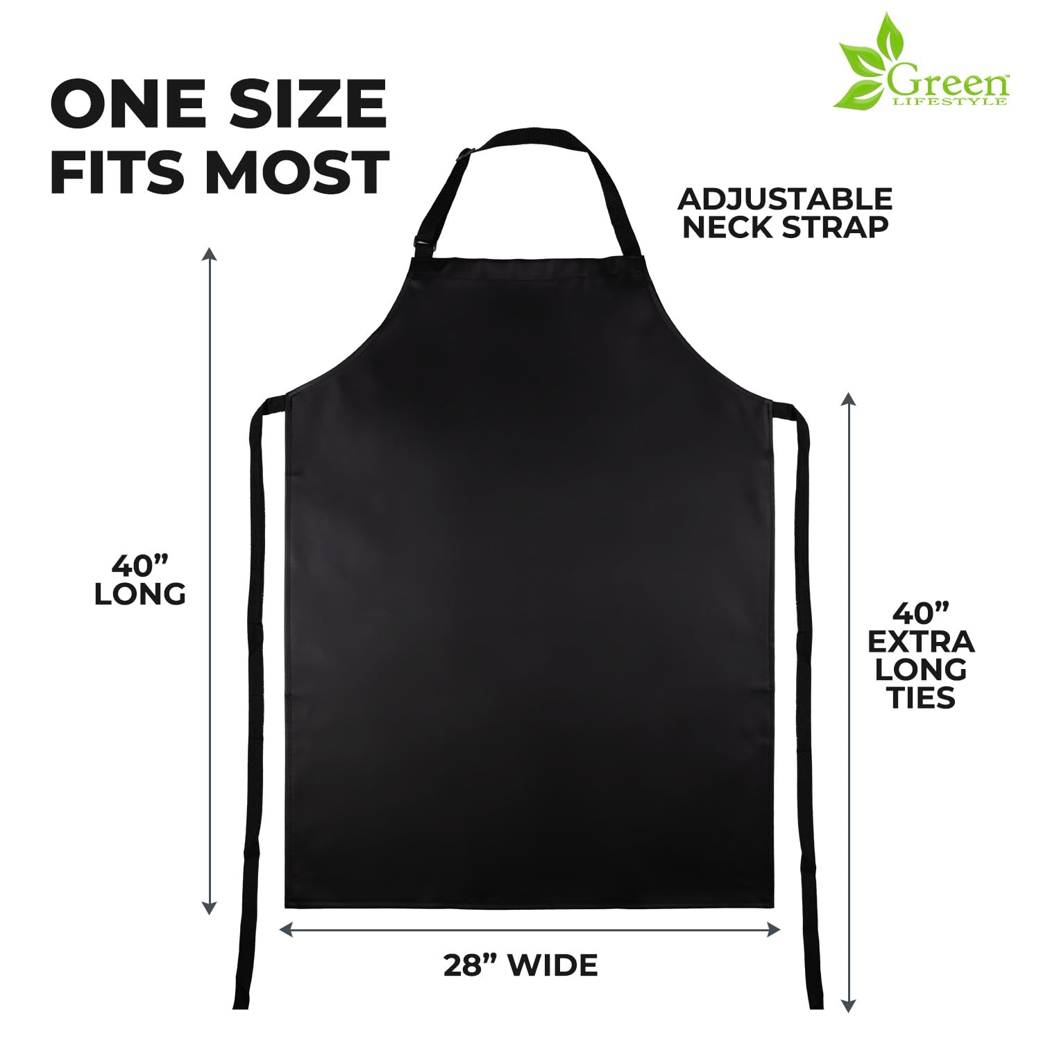Snapklik.com : GREEN LIFESTYLE 2 Pack Waterproof Rubber Vinyl Apron ...
