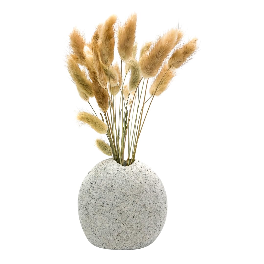 Amazon.com: Handcrafted Stone Vase - Small Natural Stone Vase for ...