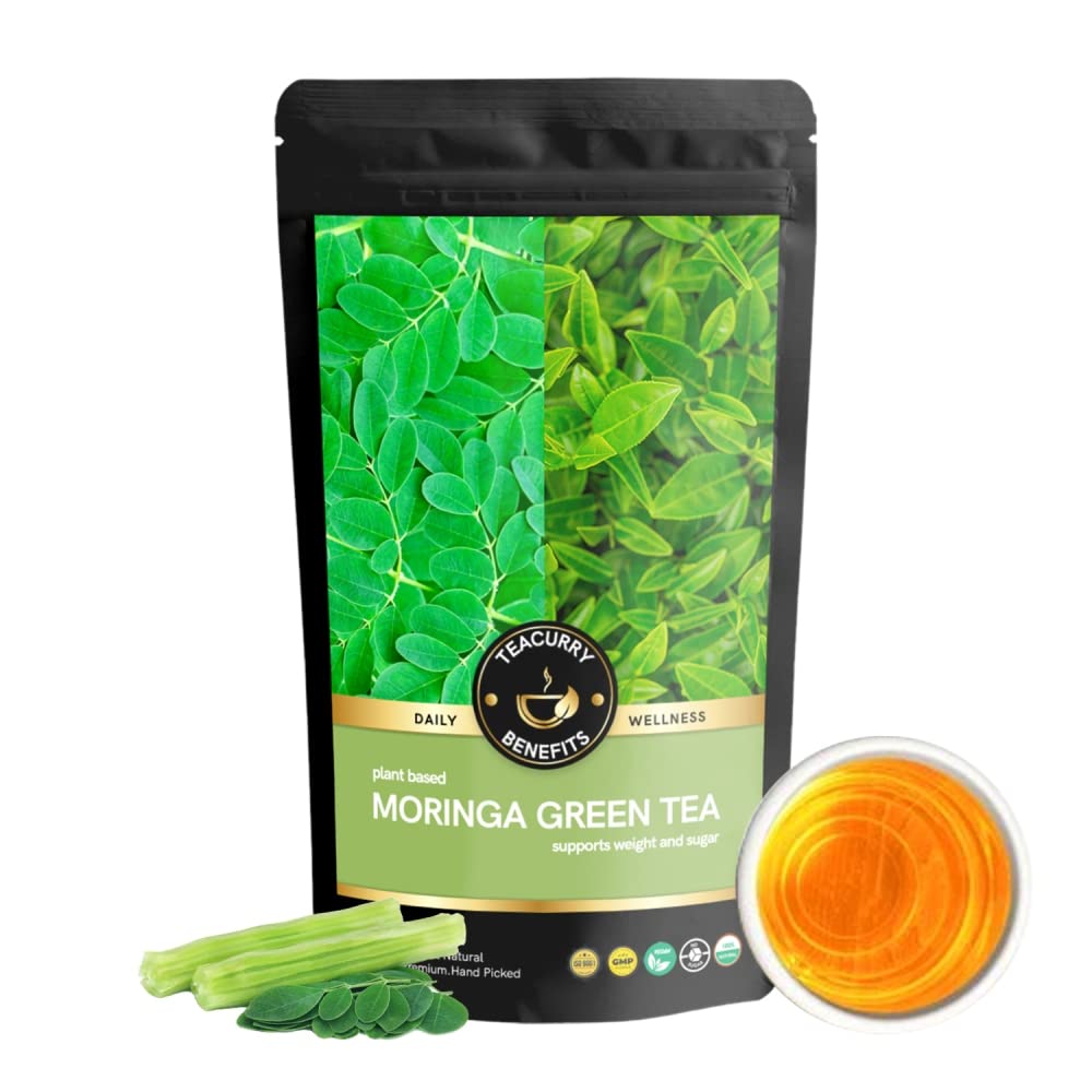 TEACURRY Moringa Green Tea - 15 Tea Bags | Helps with Cholesterol ...