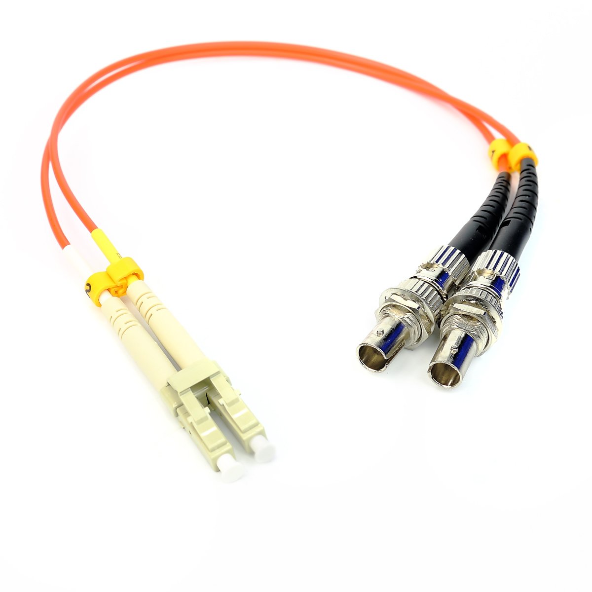 1ft Fiber Optic Adapter Cable LC (Male) to ST (Female) Multimode 62.5 ...