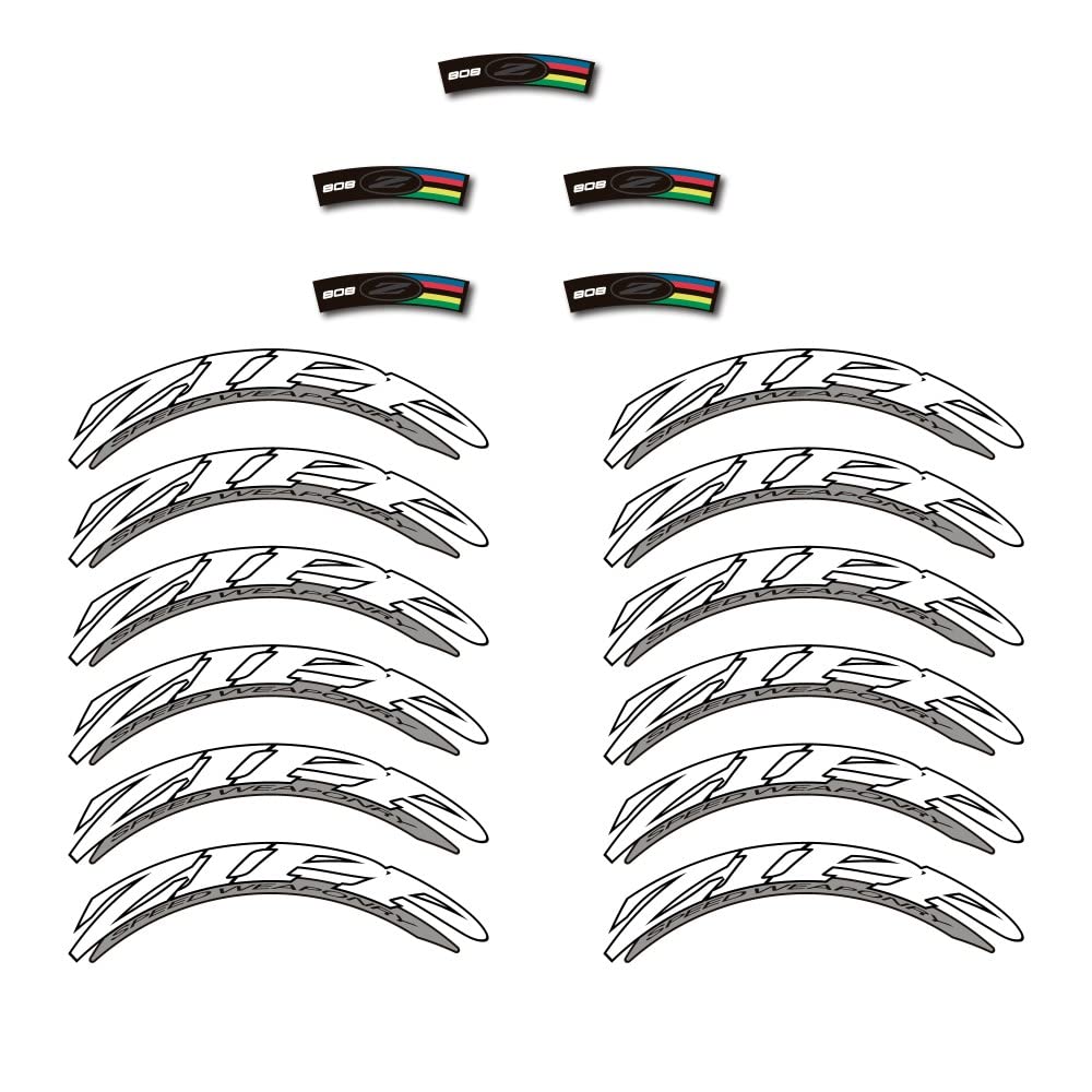 Amazon.com: Stickers compatible with Zipp uci 808 80 mm road bike rim ...