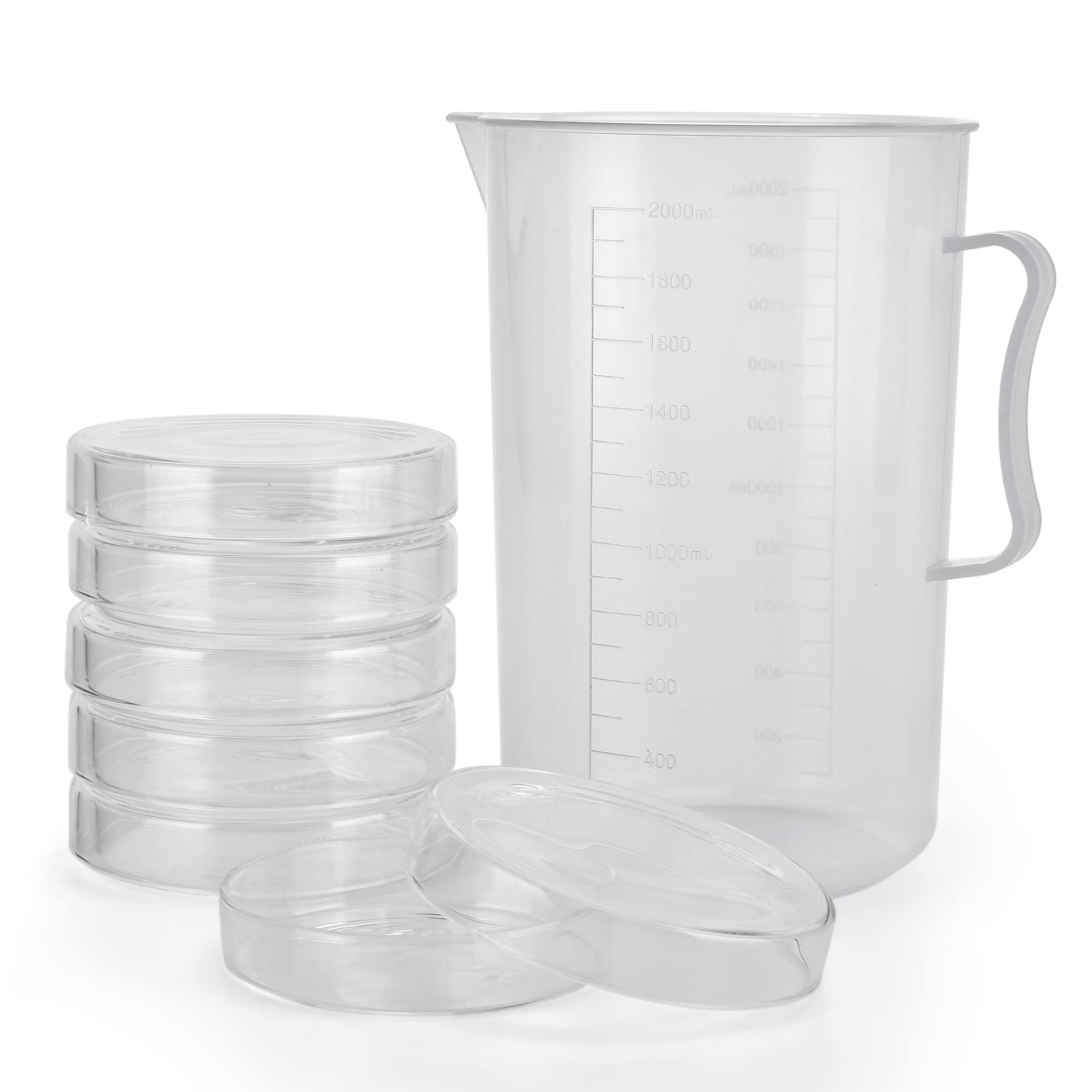 Buy GRESPRI High Borosilicate Glass Petri Dishes, 6 Packs 90mm Heavy ...