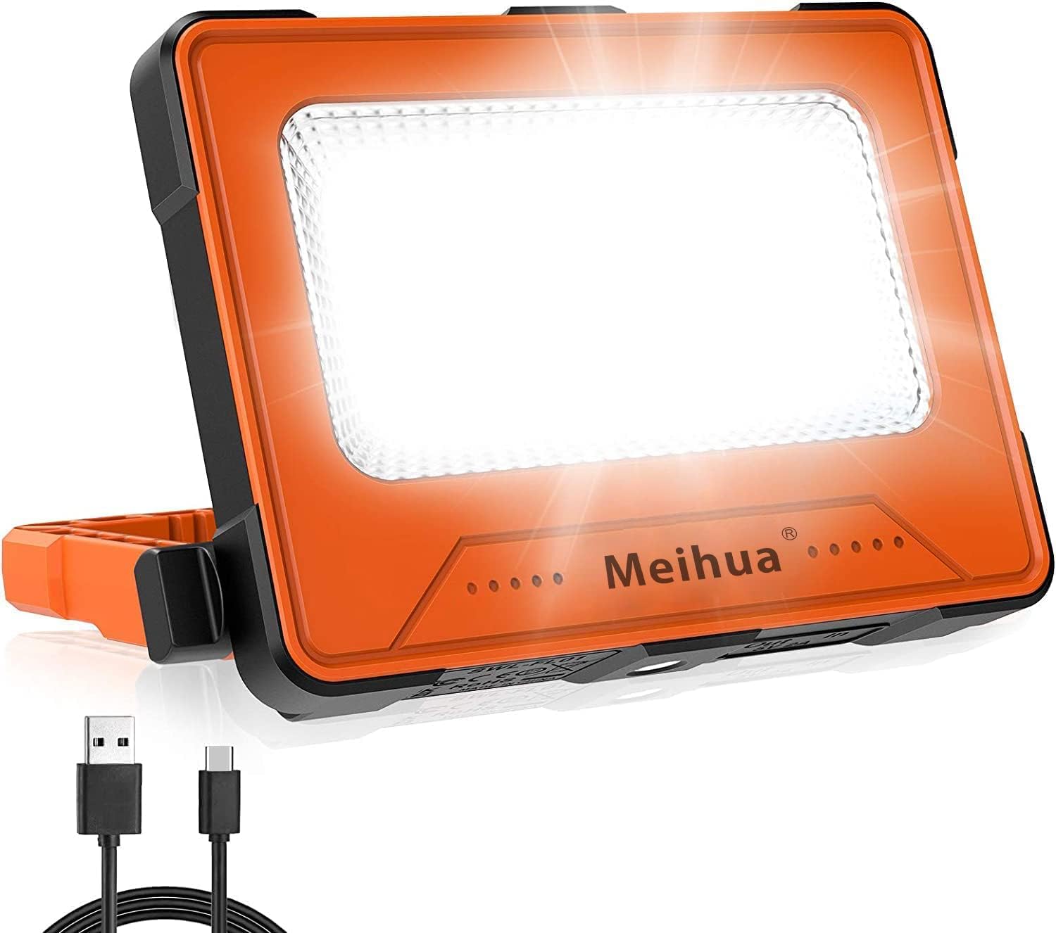 USB & Solar Rechargeable Work Light Equivalent 80W, 3000Lumen 4 Modes ...