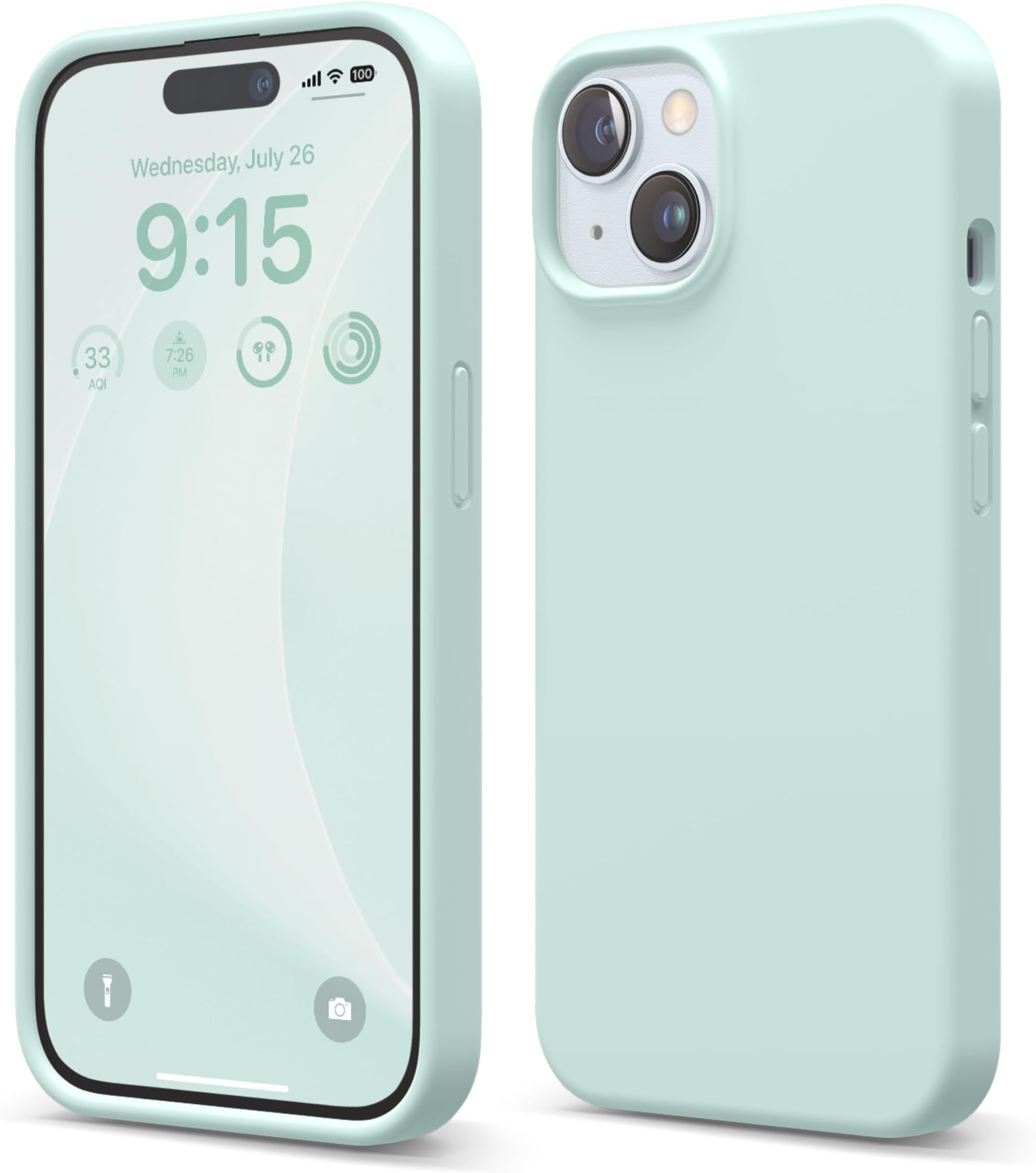MIDOS Back Cover Compatible with iPhone 15 Case Liquid Silicone Full ...