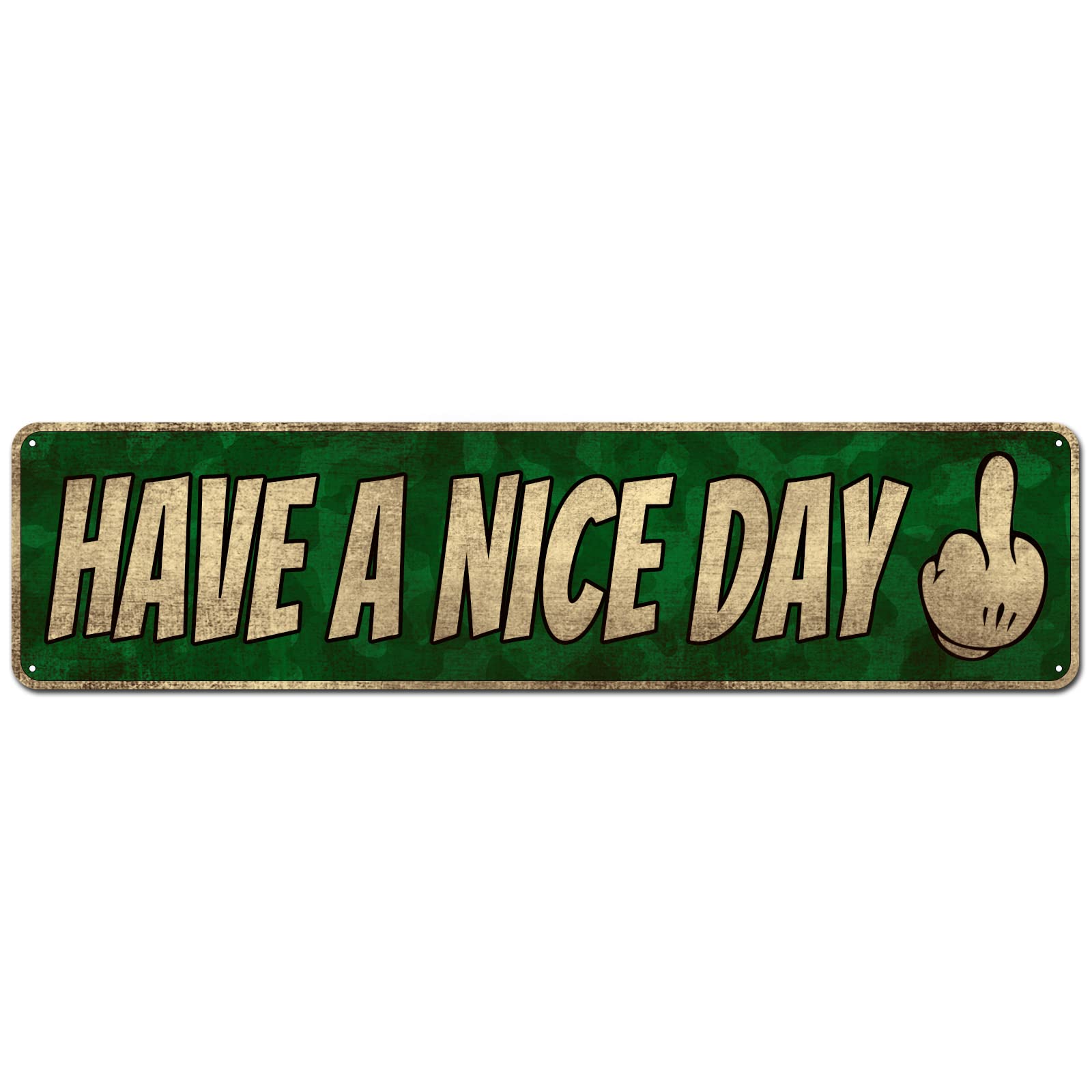 Amazon.com: CIVOTIL Have A Nice Day - Funny Finger Tin Sign - Unique ...