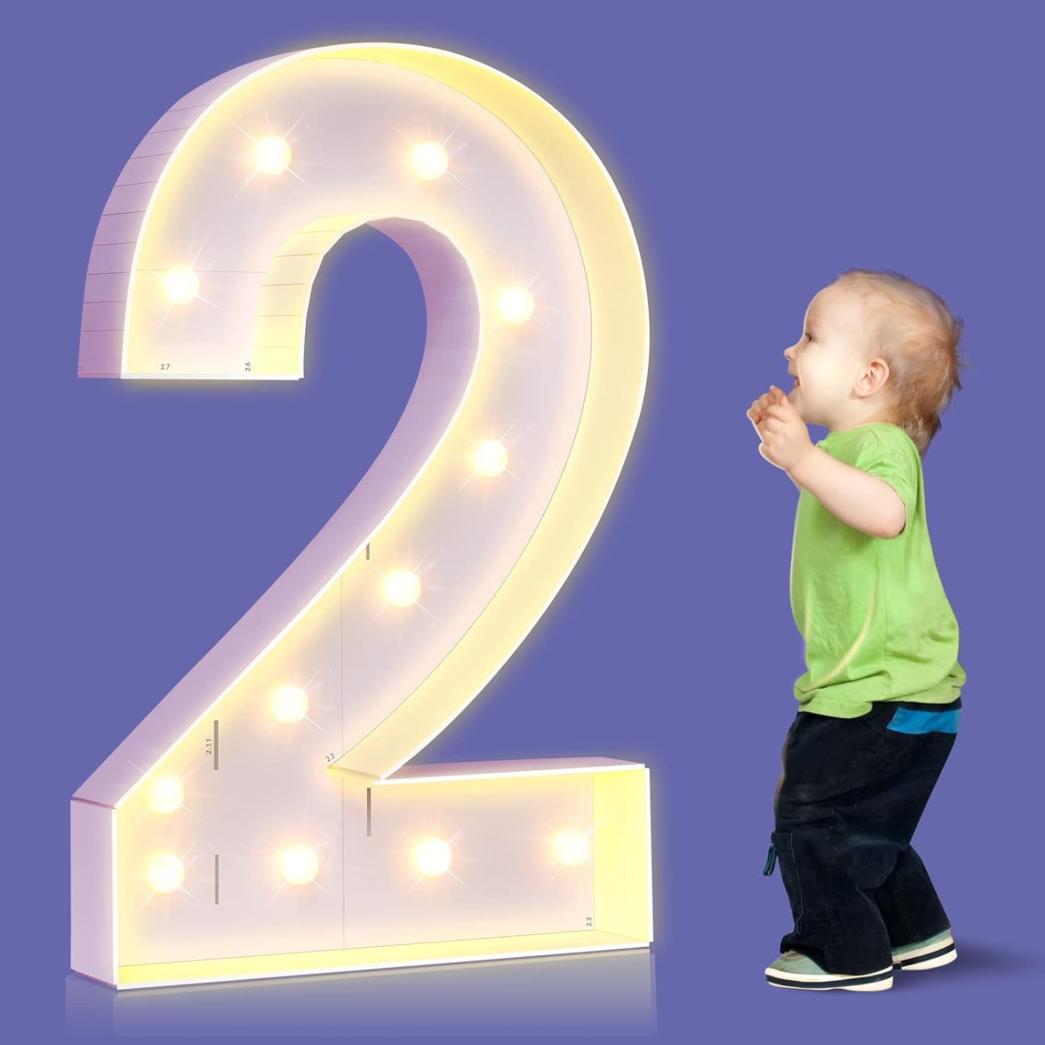 Amazon.com: imprsv Marquee Numbers, 4ft Large Marquee Light Up Numbers ...