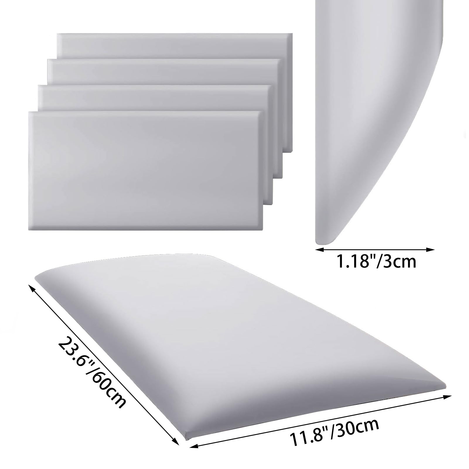 3D Anti-Collision Wall Padding for Kids, Peel and Stick Upholstered ...