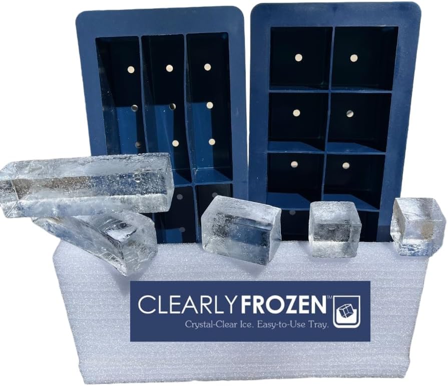 Amazon.com: ClearlyFrozen High Capacity Clear Ice Tray/Maker With Molds ...