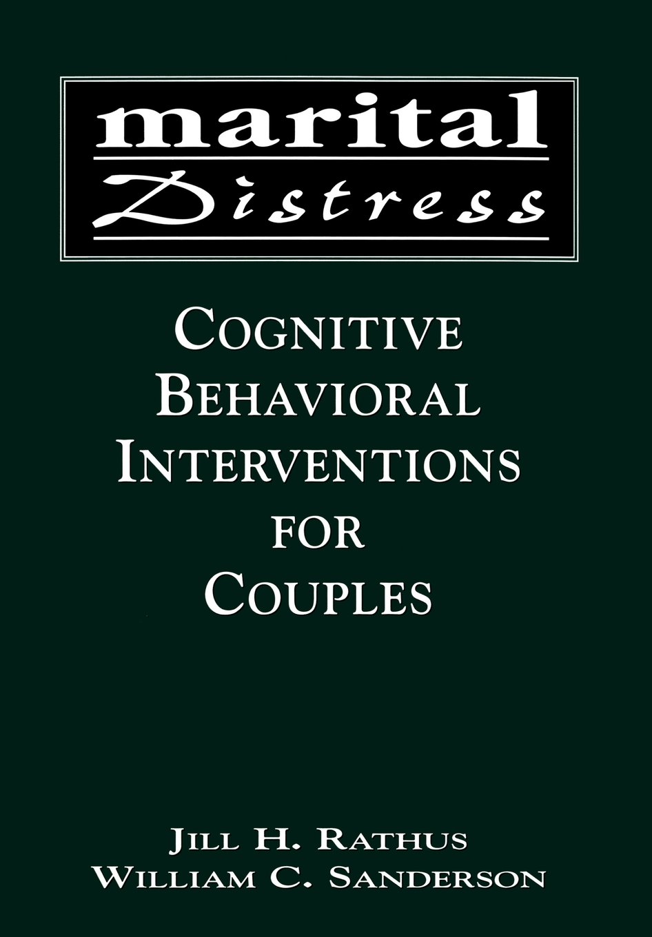 Amazon.com: Marital Distress: Cognitive Behavioral Interventions for ...