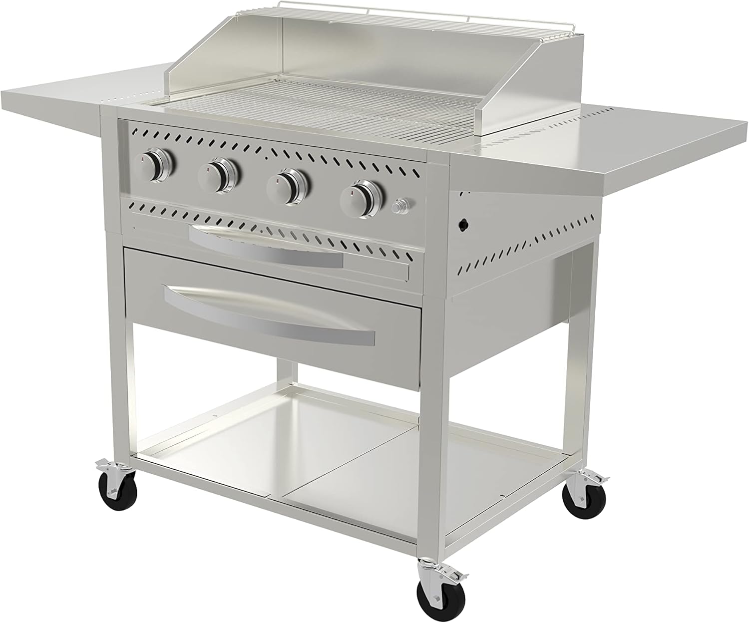 METRO Professional Barbecue a gas, acciaio inox 18/10, 4 bruciatori ...