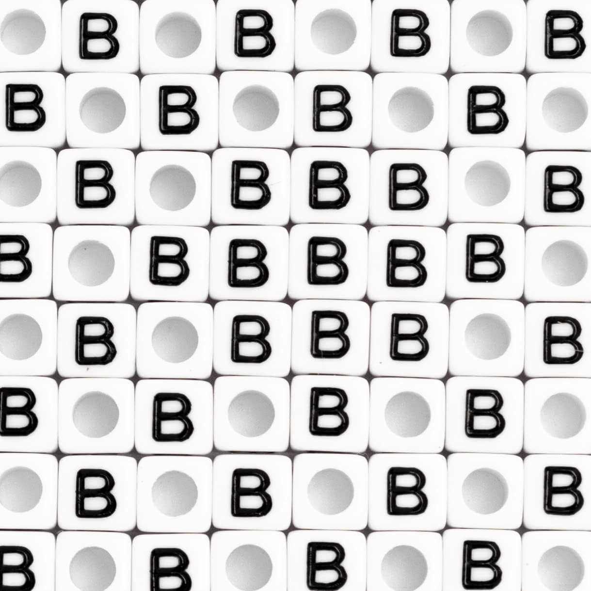 Amazon.com: 500Pcs Cube White Acrylic Letter Beads 6x6mm Letter B ...
