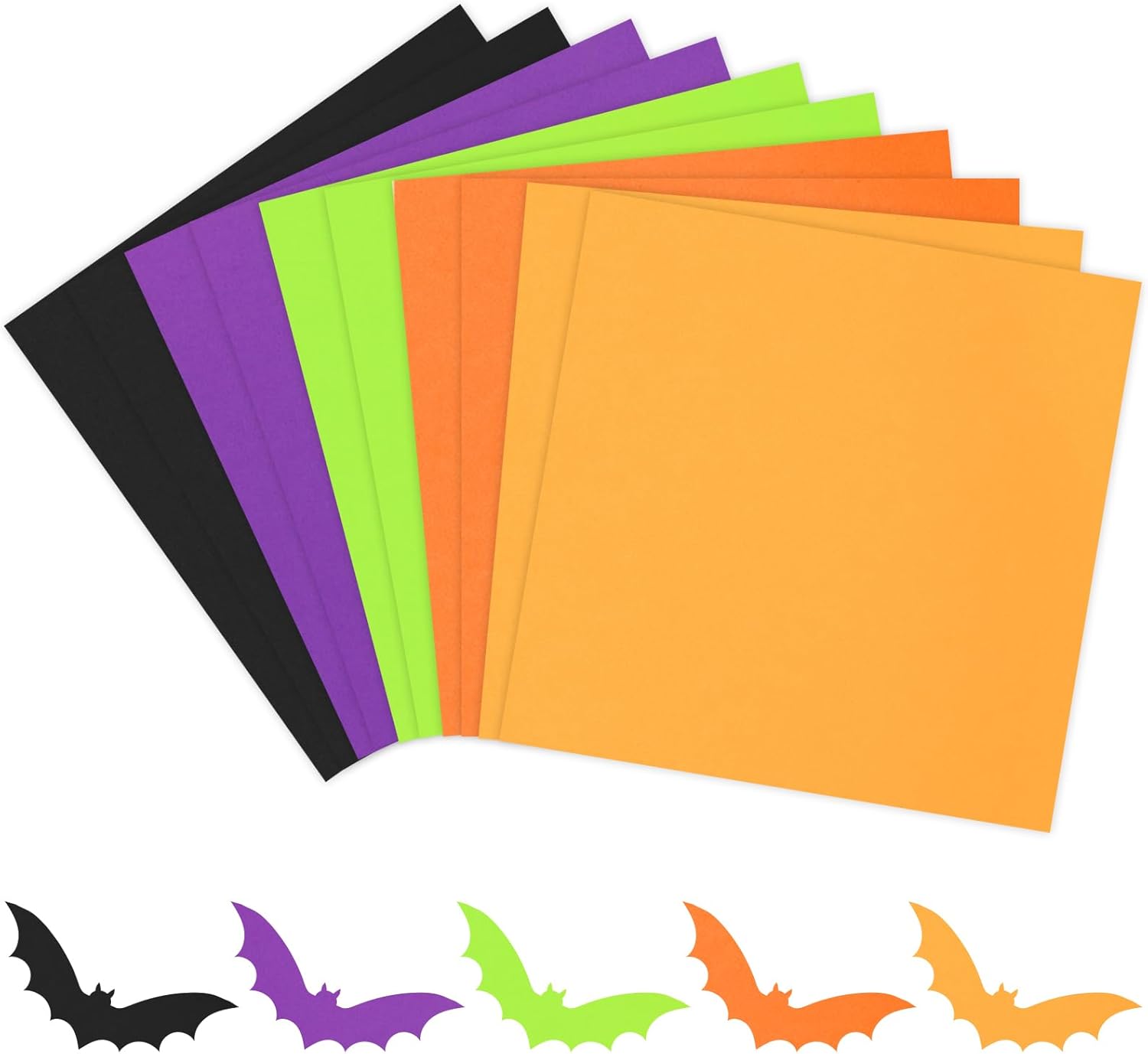 Amazon.com : "50 Sheet 12 x 12 Inch Assorted Halloween Colored Card ...