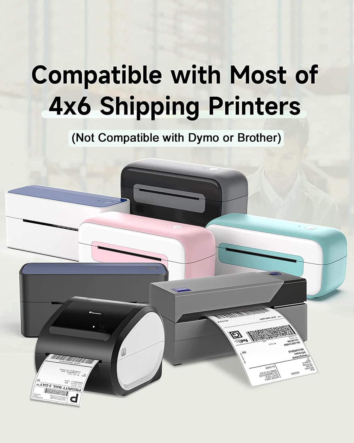 Snapklik.com : Memoking 4x6 Thermal Direct Shipping Label - 4x 6 Fan ...