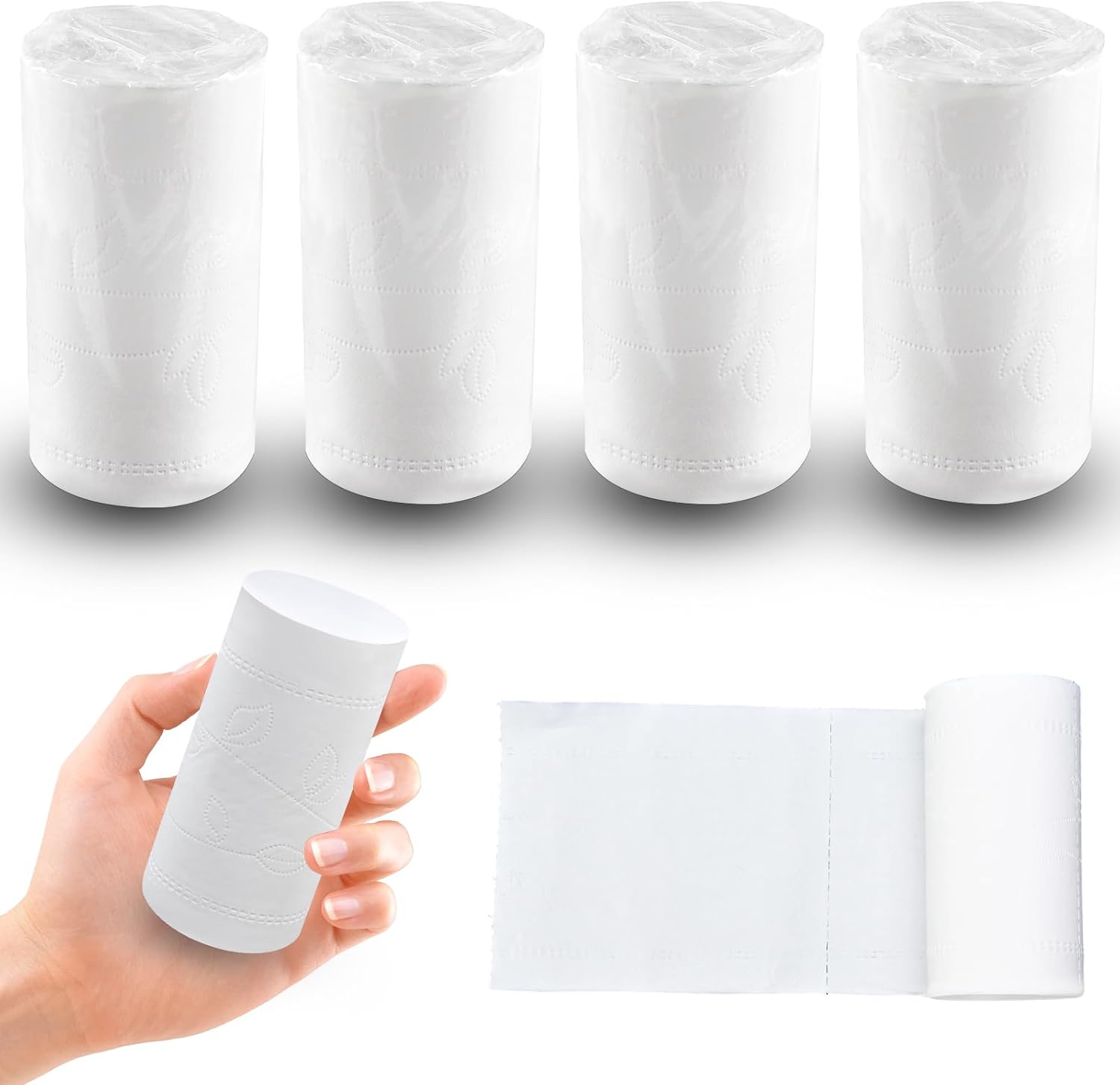 Amazon.com : 4 Rolls Travel Toilet Paper,Portable Camper Toilet Paper ...