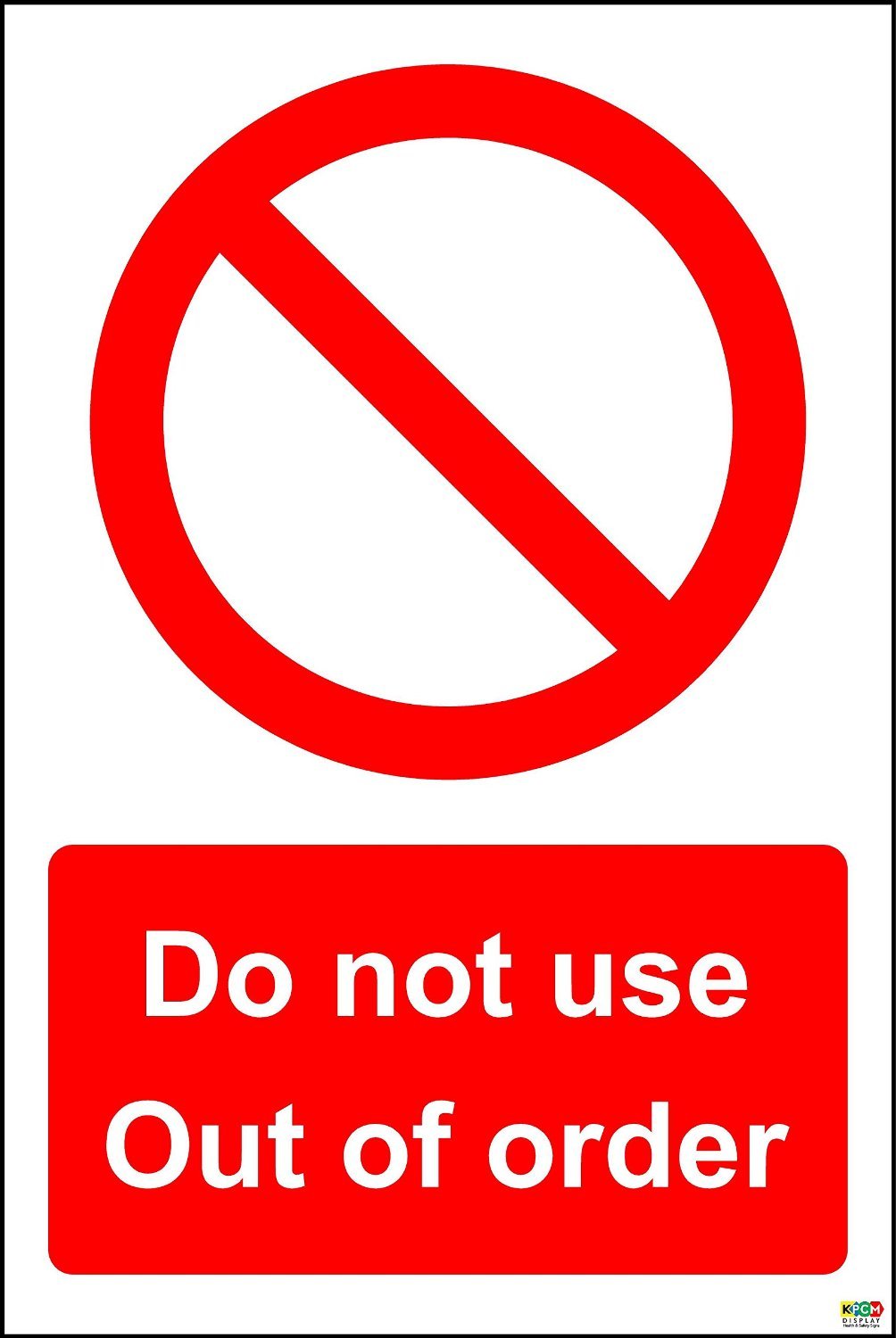 Do Not Use Out Of Order Safety Sign 1 2mm | Desertcart INDIA