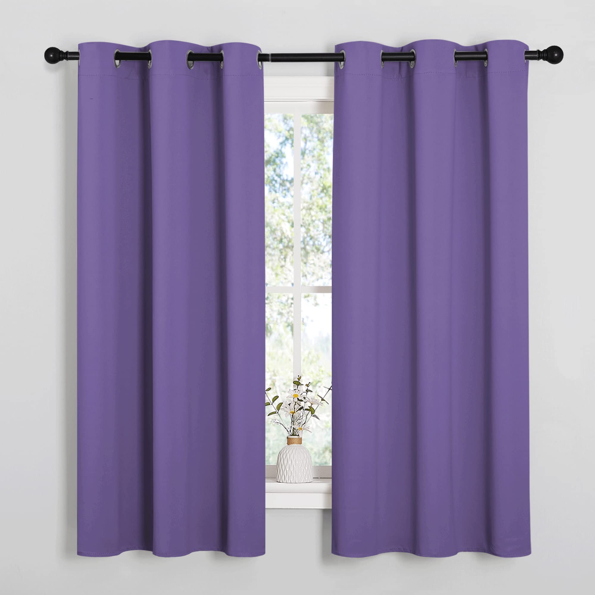 Cortinas Moradas Baratas Amazon.com: Mrs.Naturall Cortinas De Color