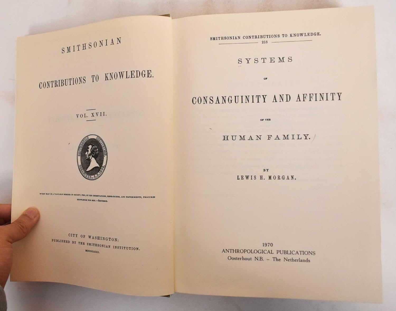 Systems of Consanguinity and Affinity of the Human Family: Morgan ...