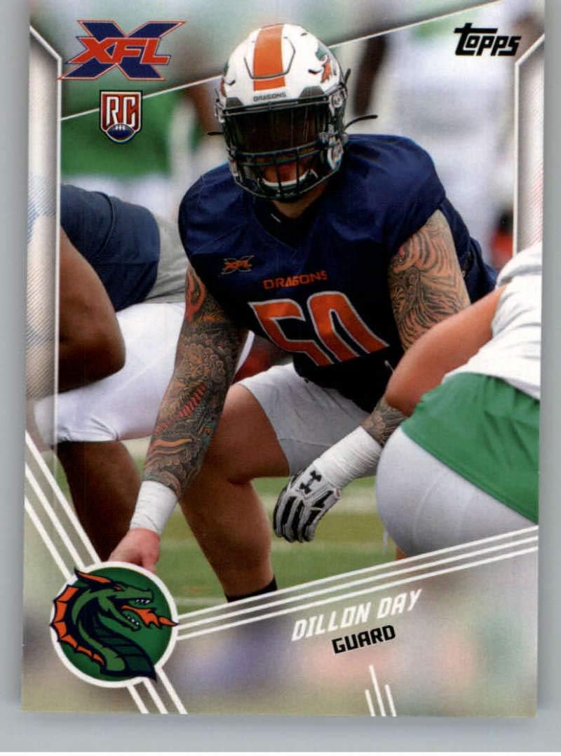 Amazon.com: 2020 Topps XFL #92 Dillon Day RC Rookie Seattle Dragons ...