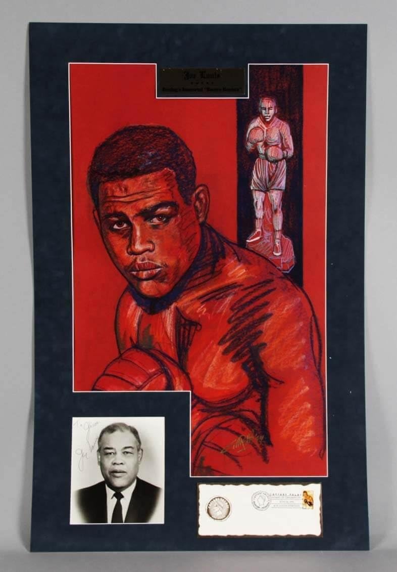 Joe Louis Signed Photo Display Boxing - COA - JSA Certified ...