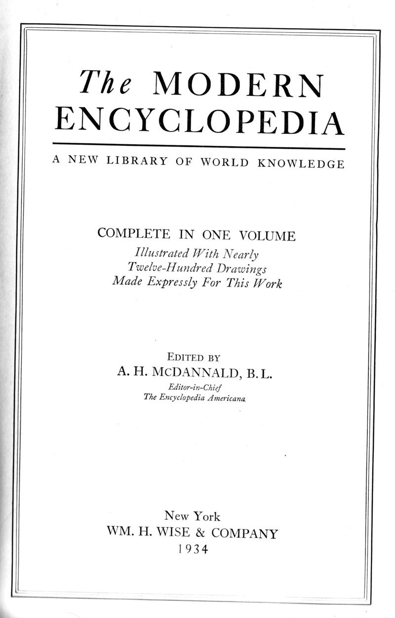 The Modern Encyclopedia - A New Library of World Knowledge (Complete in ...
