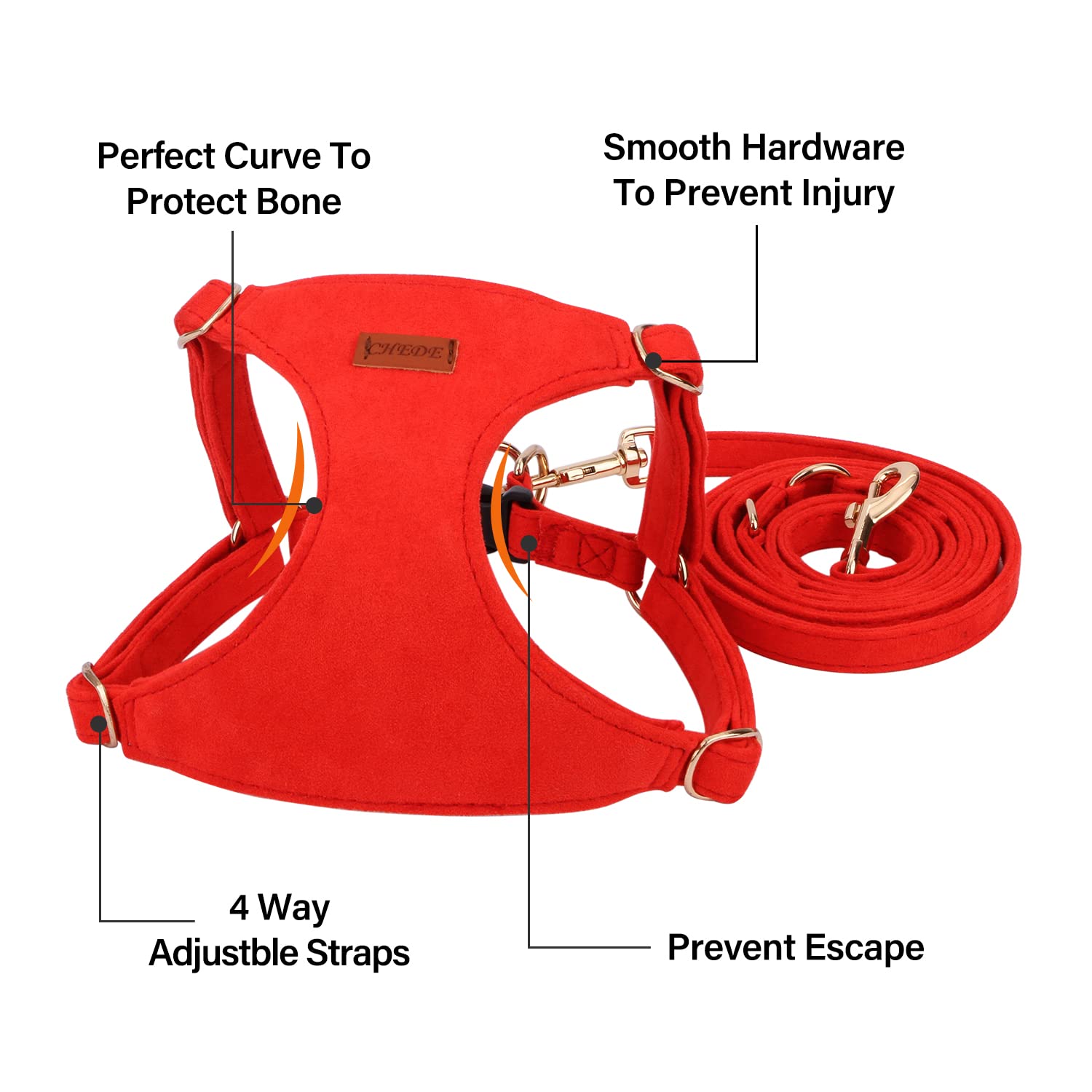 Snapklik.com : CHEDE No Pull Puppy Harness And Multifunction Dog Leash ...