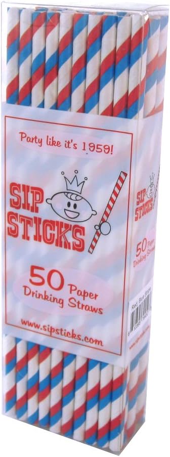 Amazon.com: SipSticks Paper Drinking Straws Biodegradeable 50 Pack ...