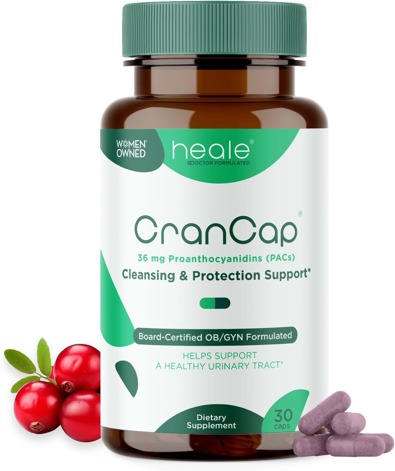 Amazon.com: CranCap - Cranberry Pills - Urinary Tract Health Cranberry ...