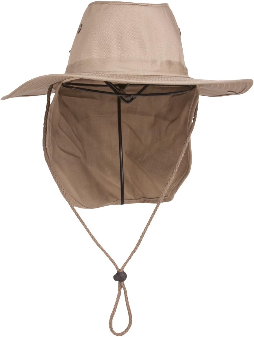 TOP HEADWEAR Safari Explorer Bucket Hat with Flap Neck Cover - Beige at ...