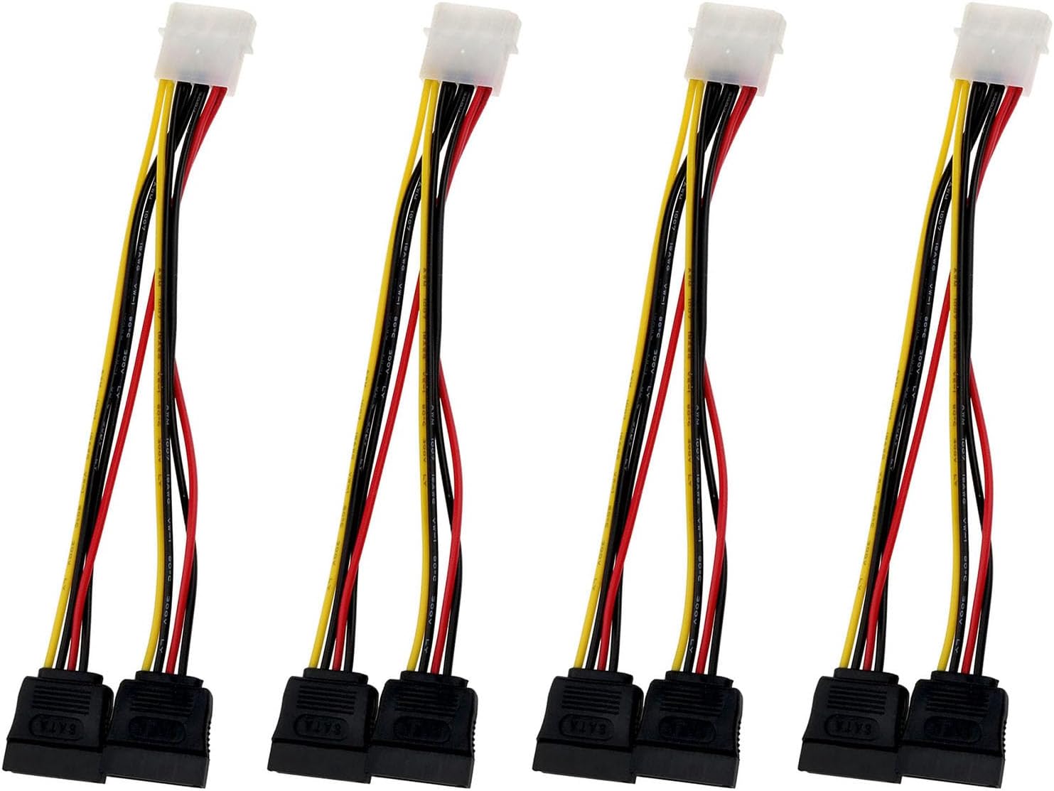 Amazon.com: zdyCGTime 6 Inch Sata 15-Pin Male to Dual 4 Pin Molex Lp4 ...